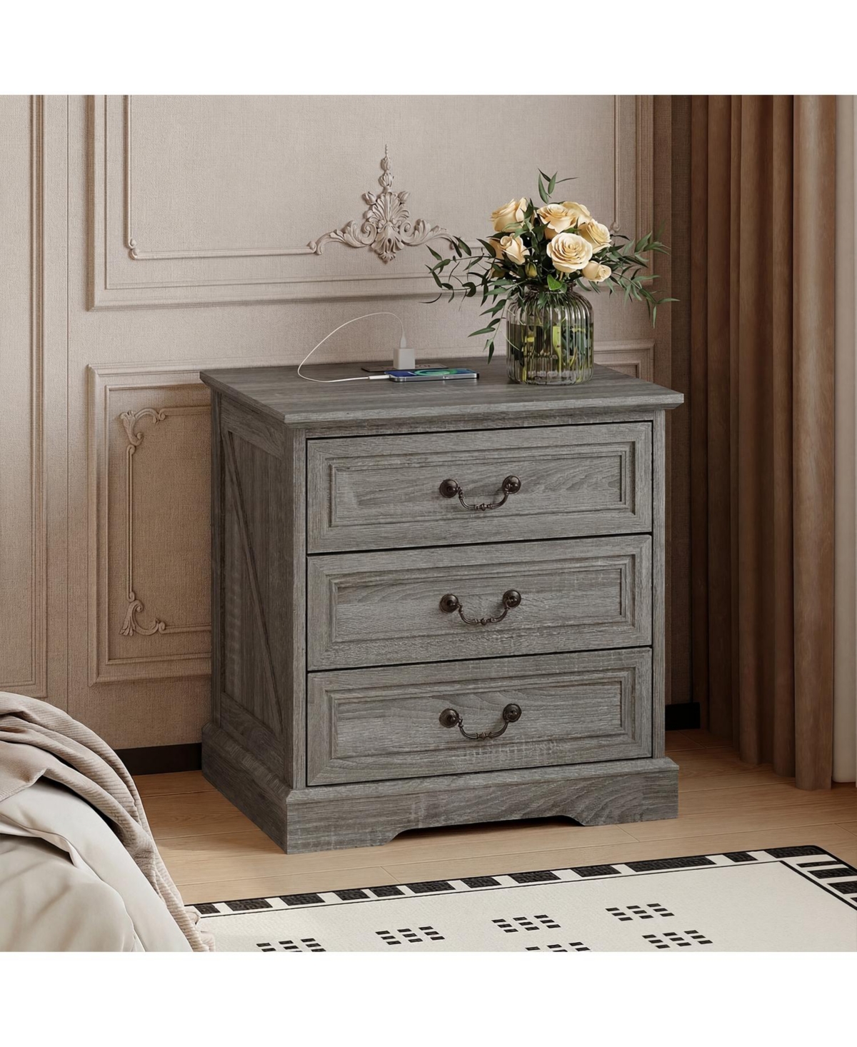 Click here for Homsee Modern Storage Side Table with Drawer - 24-... prices