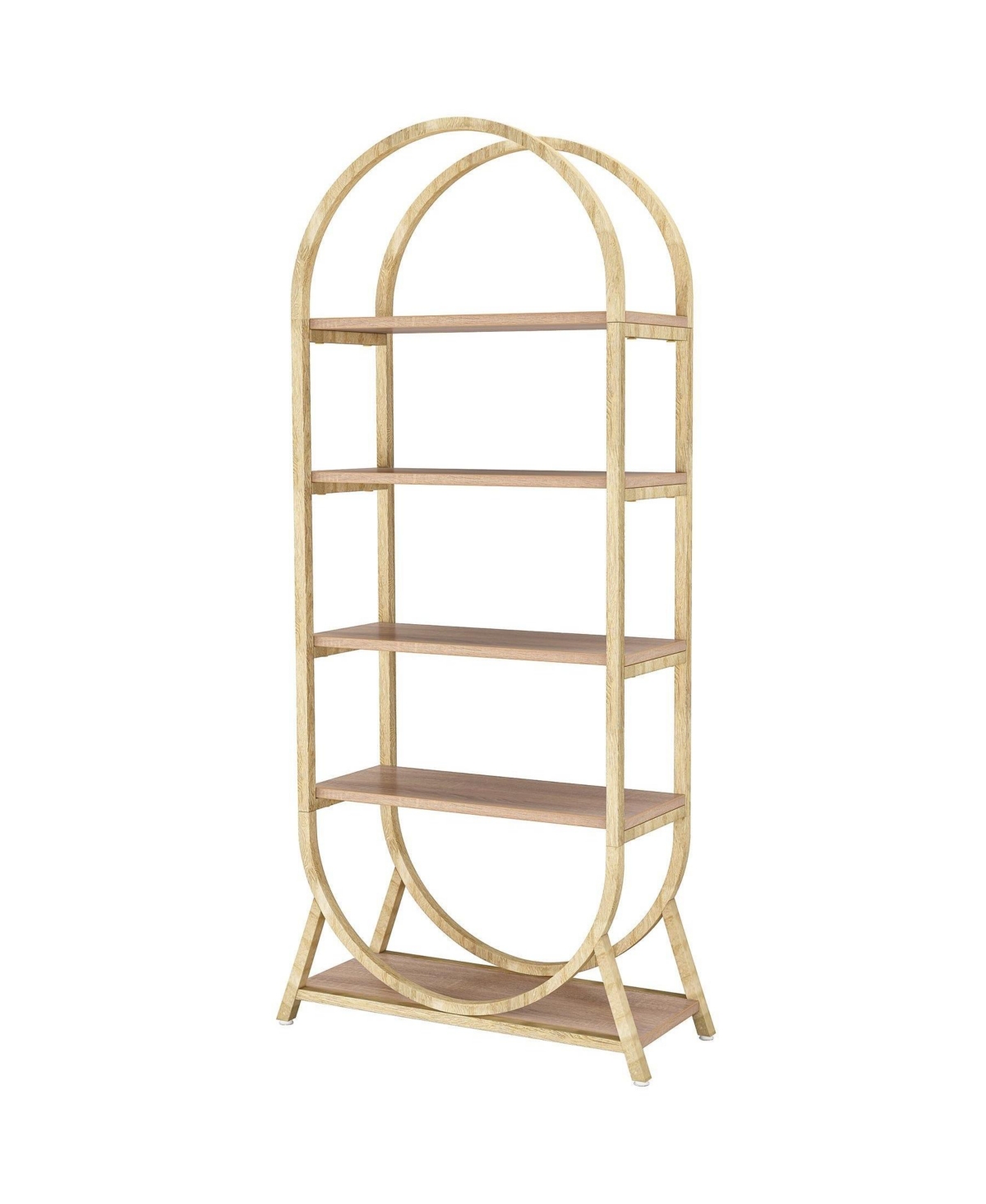 Click here for Slickblue Modern 5-Tier Open Bookcase with Arched... prices