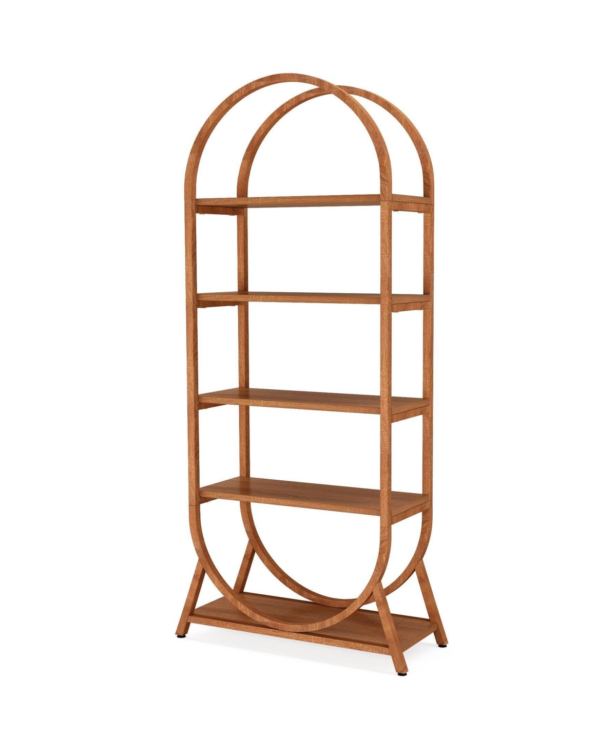 Click here for Slickblue Modern 5-Tier Open Bookcase with Arched... prices