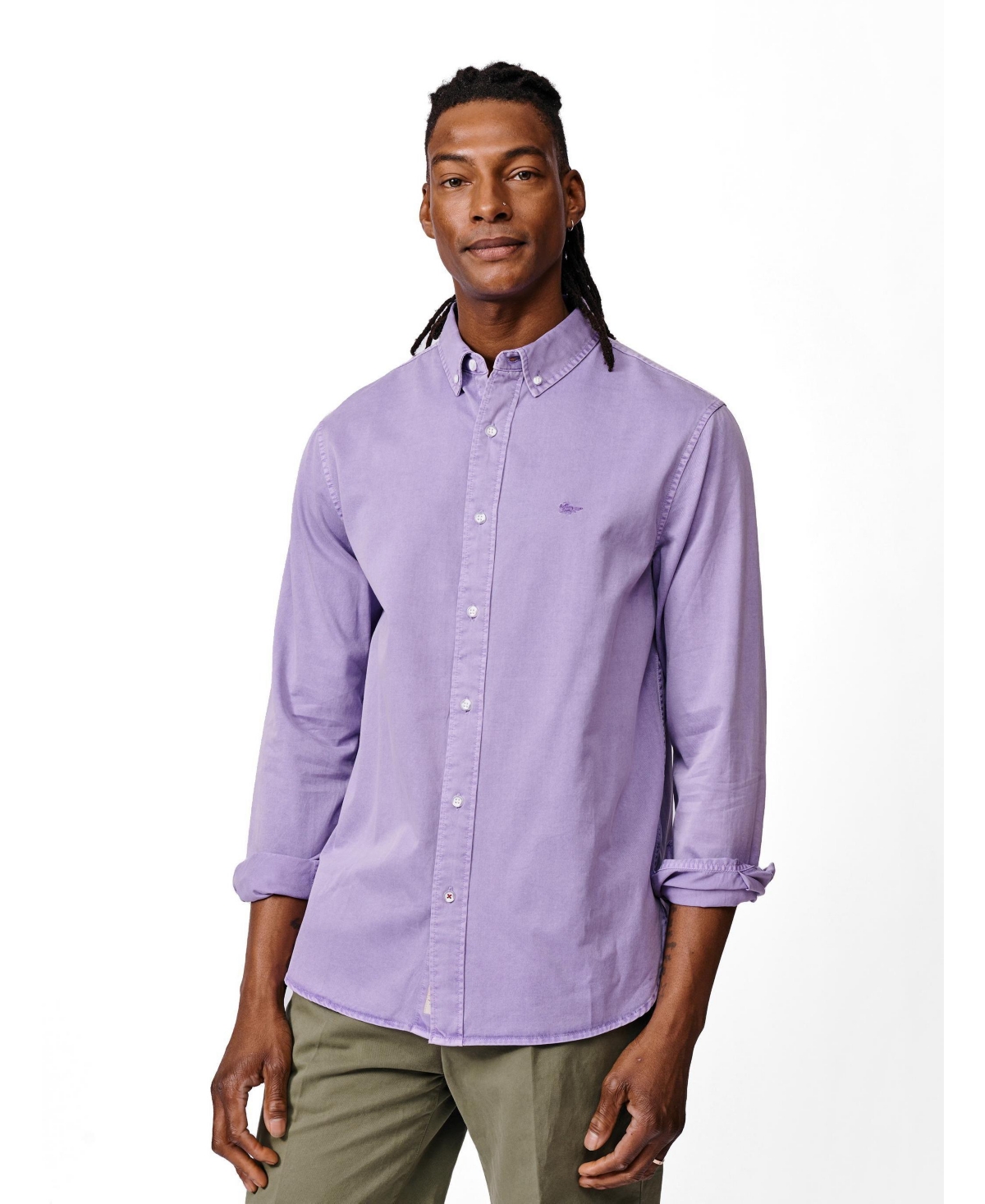 Click here for Aubin Mens Hessle Long Sleeve Relaxed Fit Shirt -... prices