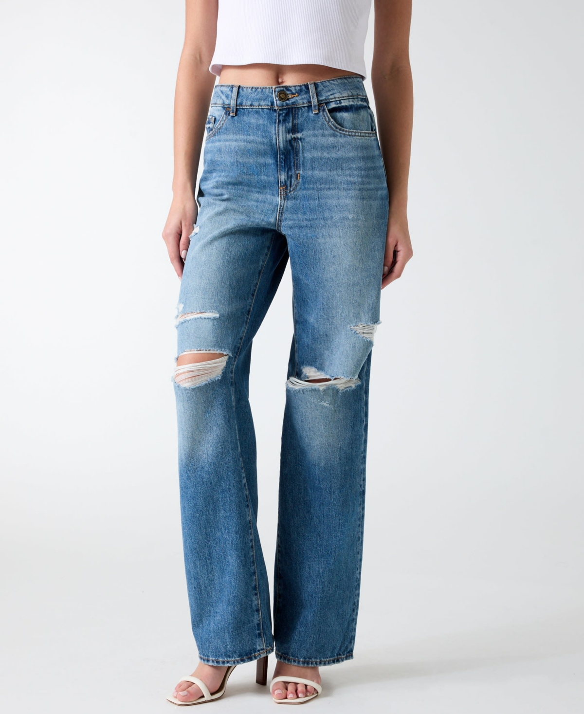 Click here for Guess Womens High-Rise Straight Leg Jeans - Jackso... prices
