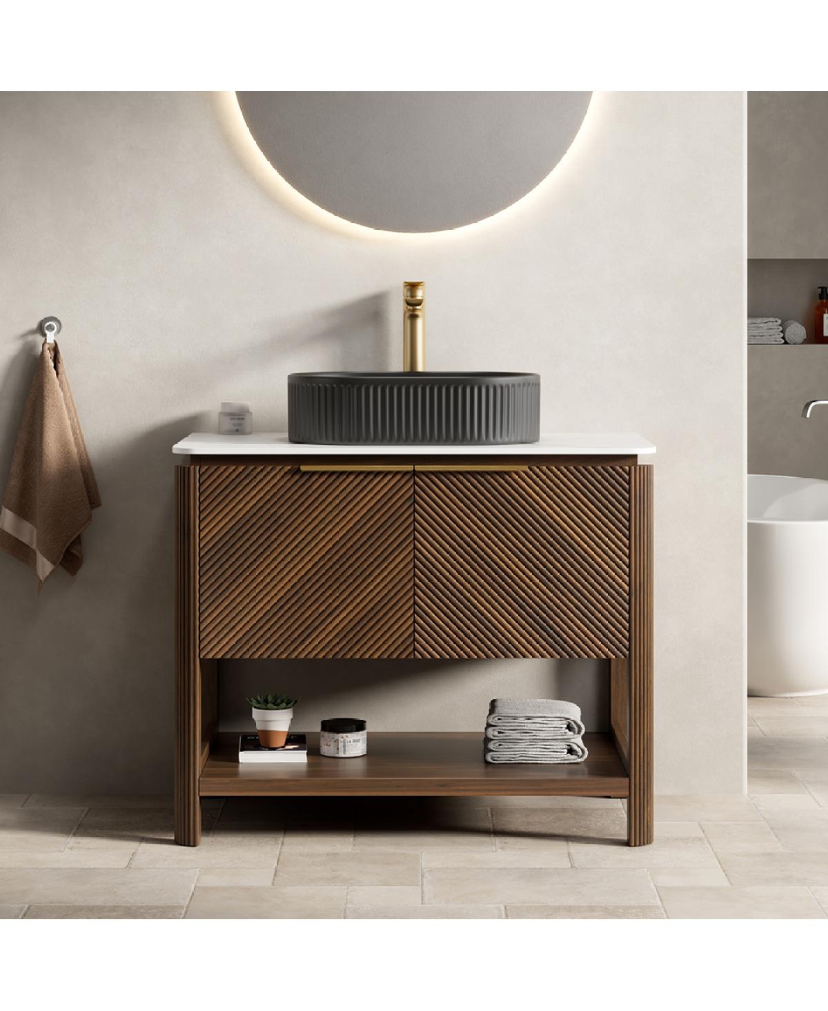 Click here for Sillysis Modern Bathroom Vanity with Vessel Sink... prices