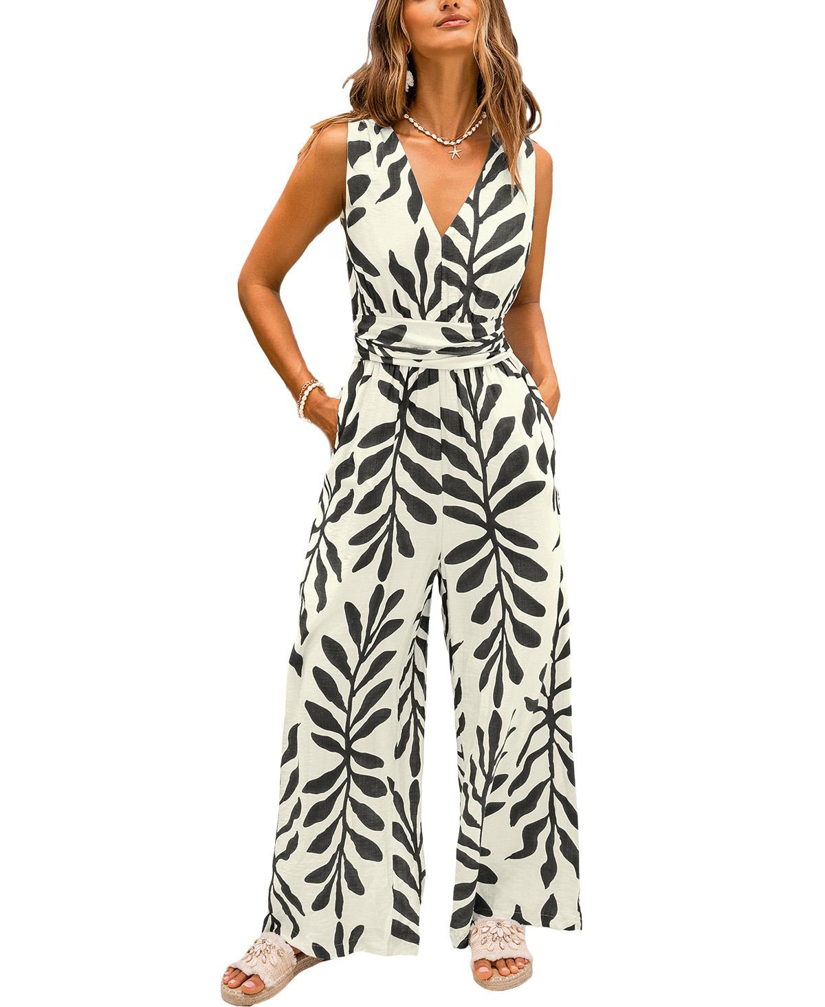 Click here for Cupshe Womens Yachting Tropical Jumpsuit - Black prices