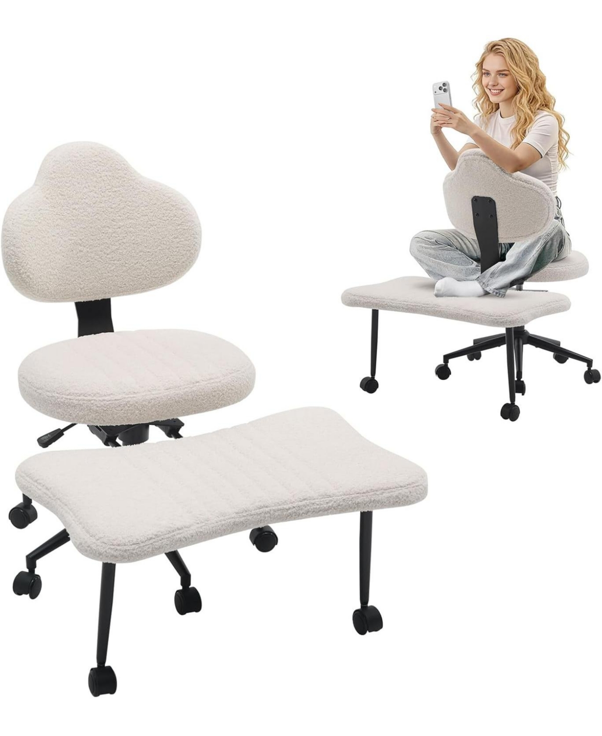 Click here for gaomon Ergonomic Cross Legged Chair  360 Degree Sw... prices