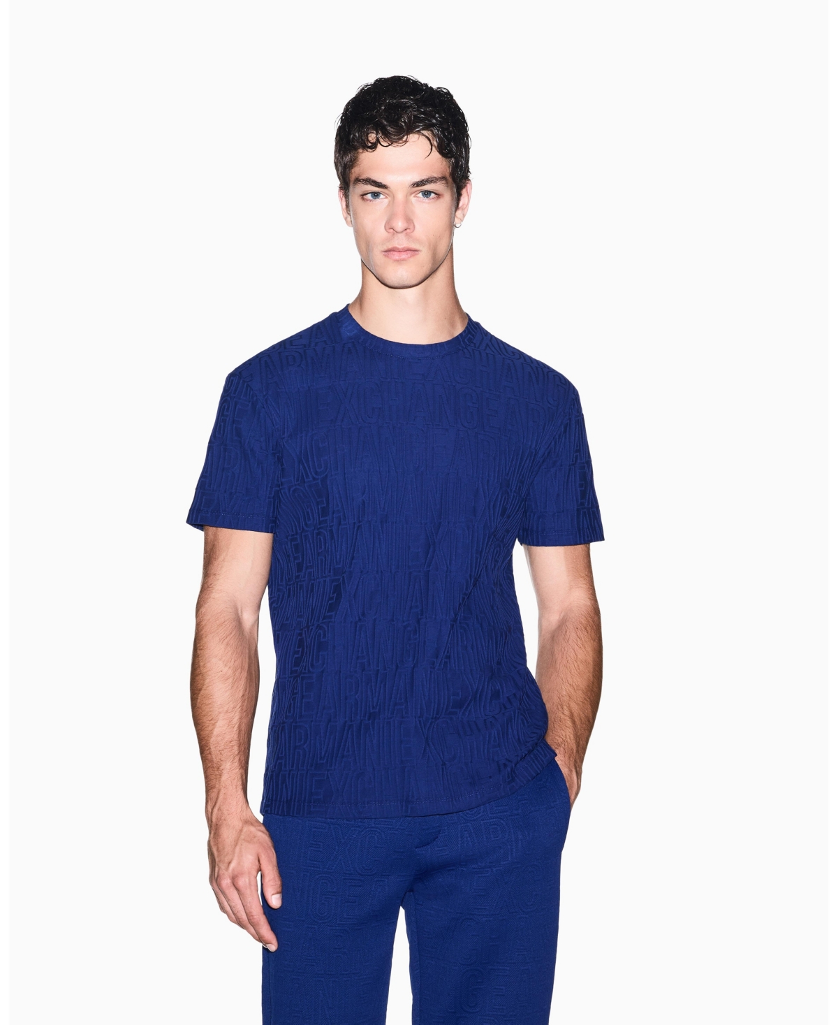 Click here for A|X Armani Exchange Mens All Over Logo Mercersized... prices