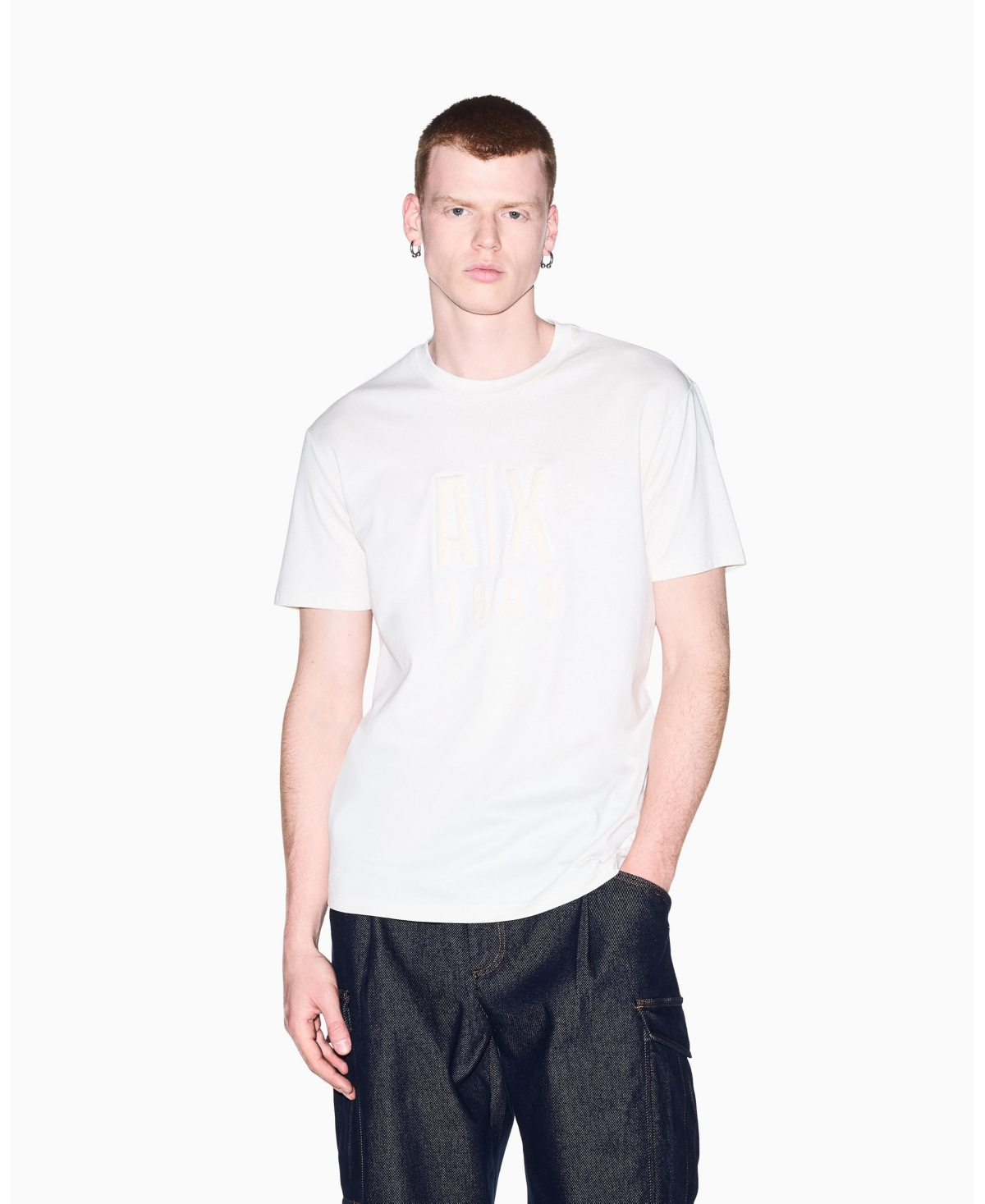 Click here for A|X Armani Exchange Mens Tonal A X 1991 T-Shirt -... prices