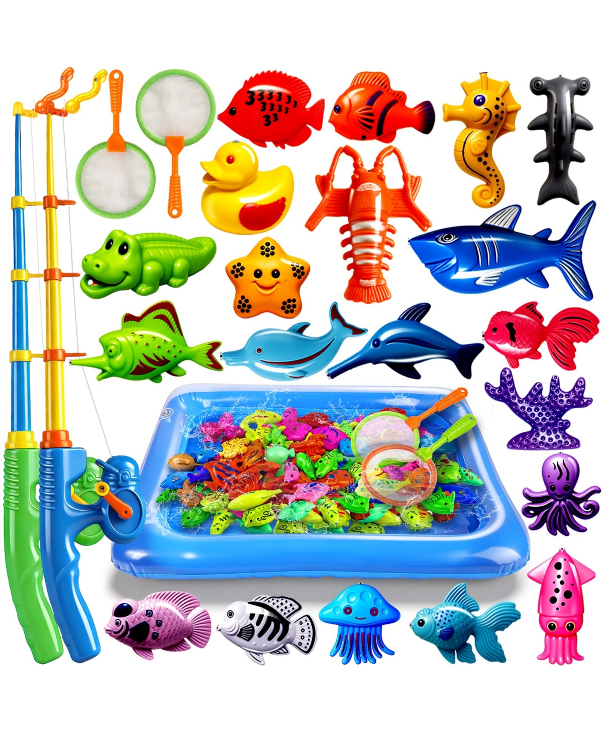Click here for Gnuadz 20 Fish Fishing Game Set Kids Water Bath To... prices