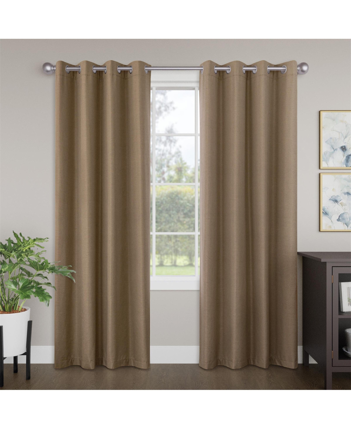 Click here for Brushed Serengeti Stria 100 Blackout Grommet Pair... prices