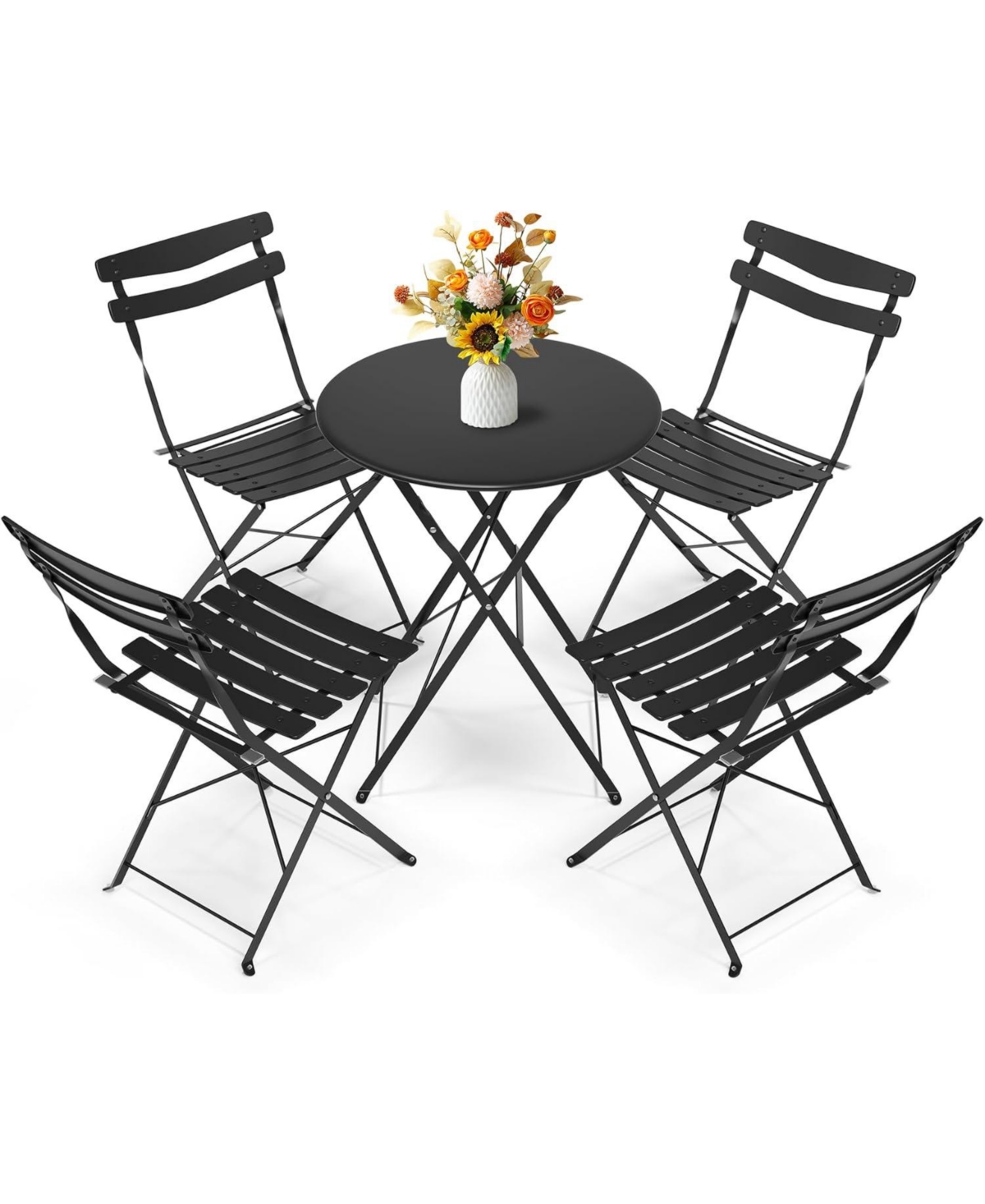 Click here for gaomon 5-piece folding bistro set with durable met... prices