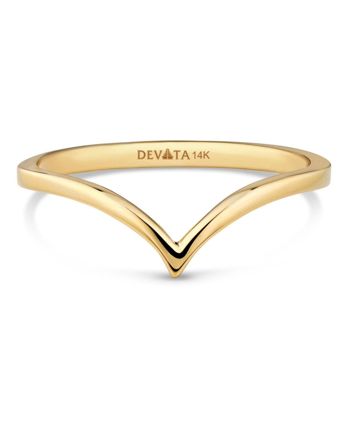 Click here for Devata Chevron Ring in 14K Gold - Gold prices