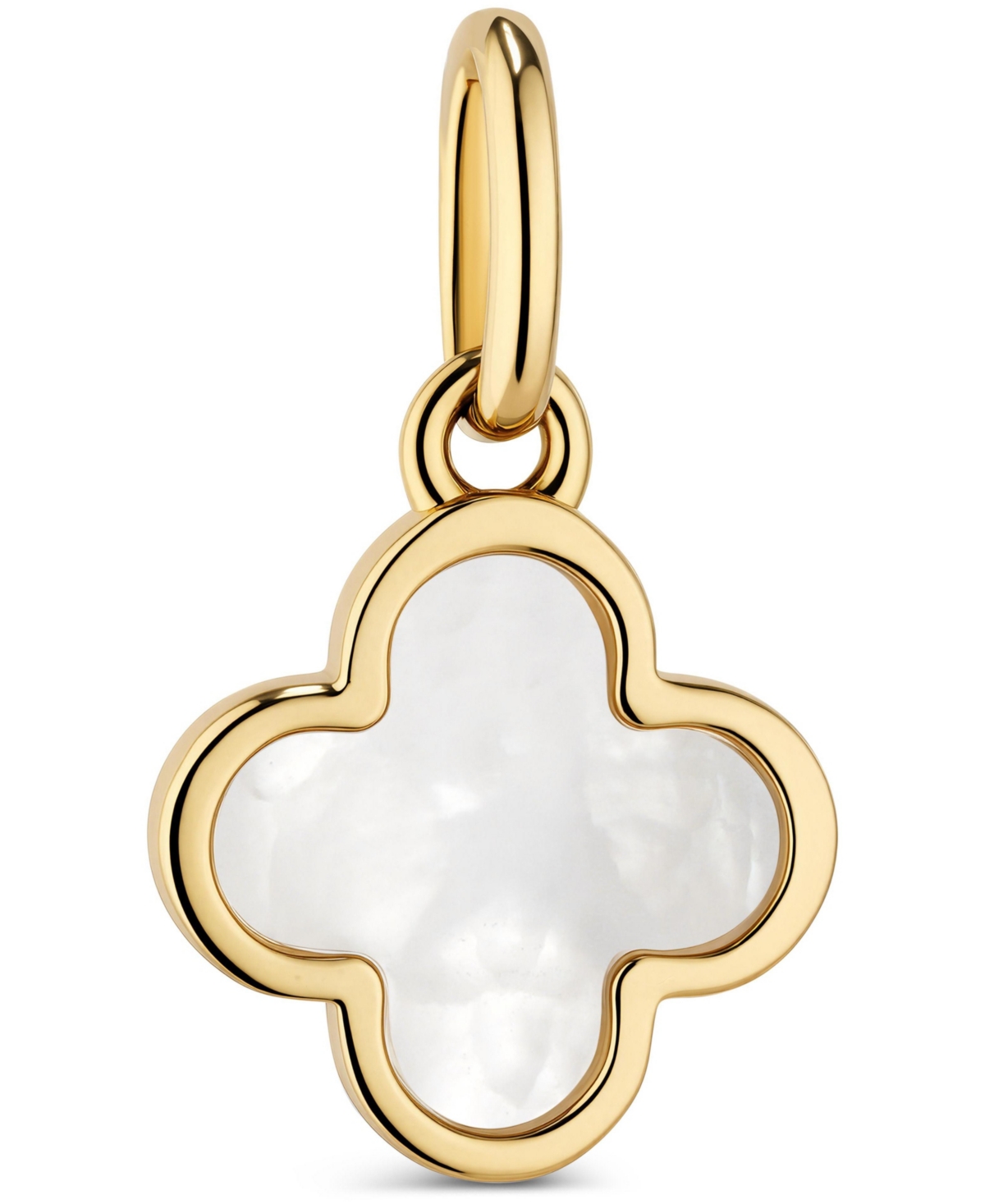 Click here for Devata Mother of Pearl Clover Pendant in 14K Gold... prices