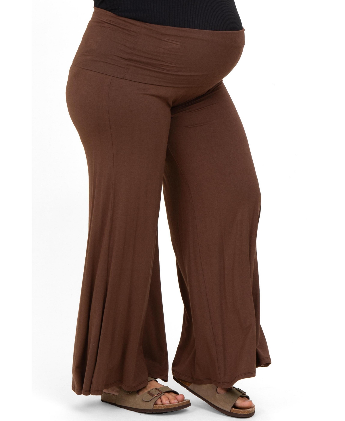 Click here for Pinkblush Plus Size Fold Over Waist Wide Leg Loung... prices