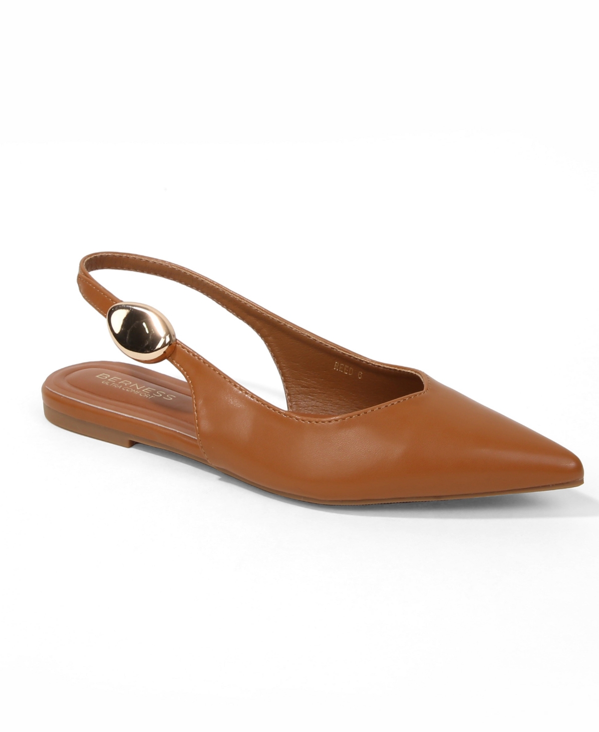 Click here for Berness Womens Reed Slingback Flats with Gold-Tone... prices