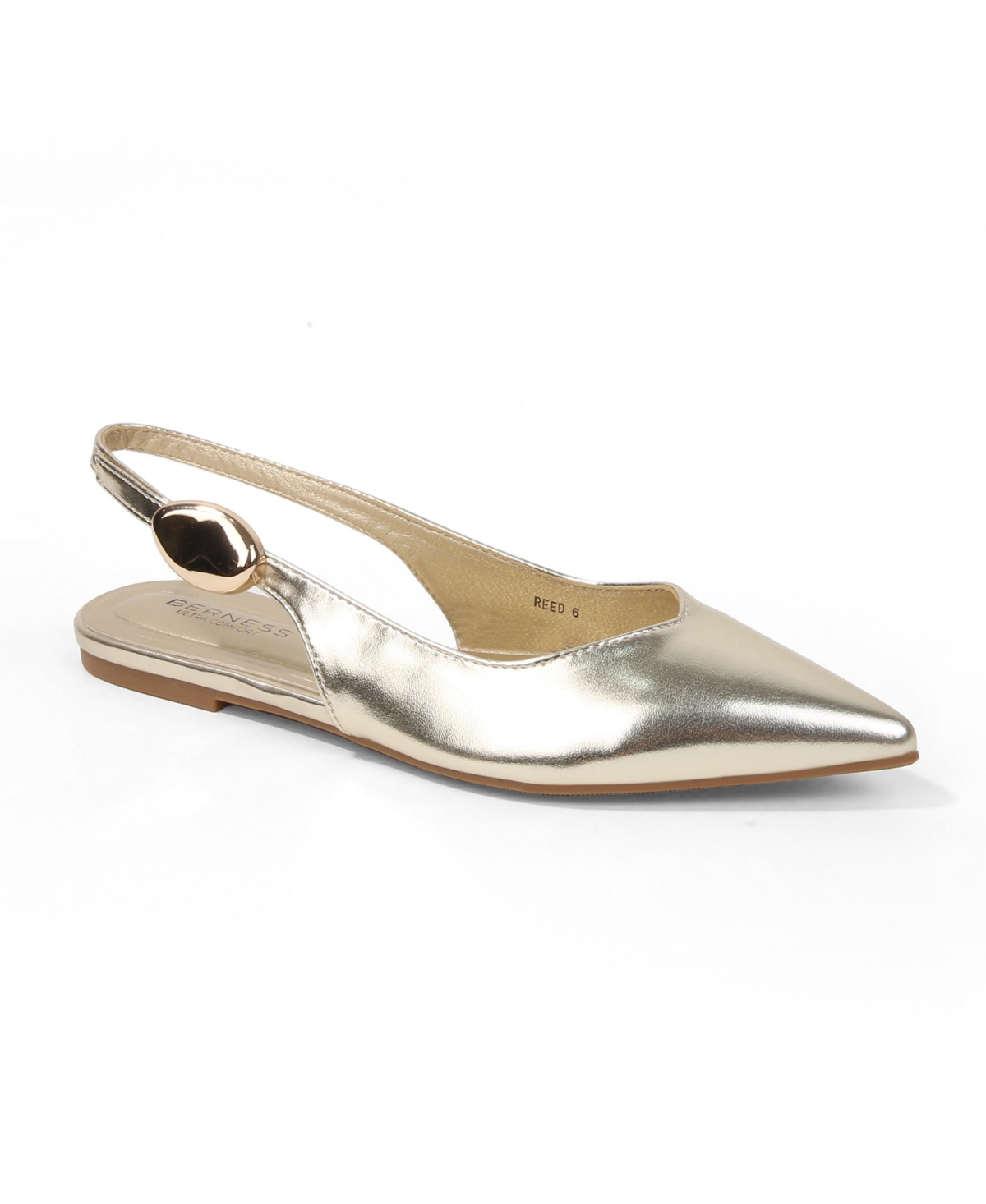 Click here for Berness Womens Reed Slingback Flats with Gold-Tone... prices