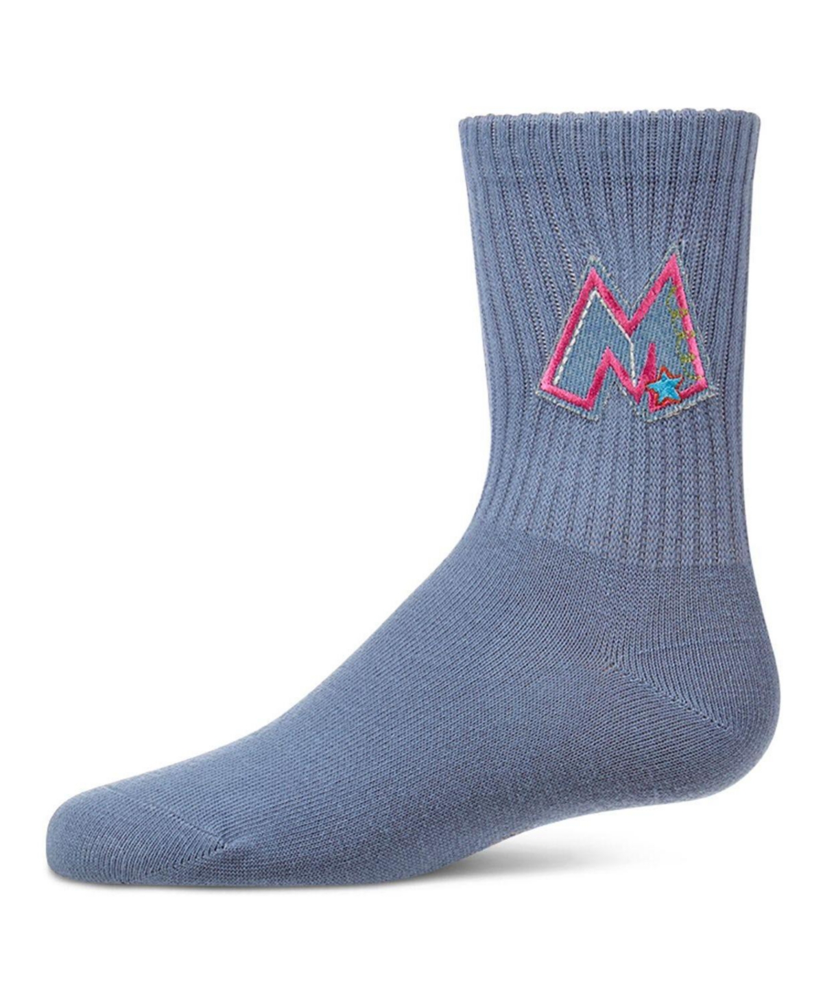 Click here for MeMoi Girls Ribbed Cotton-Rich Crew Socks with Emb... prices