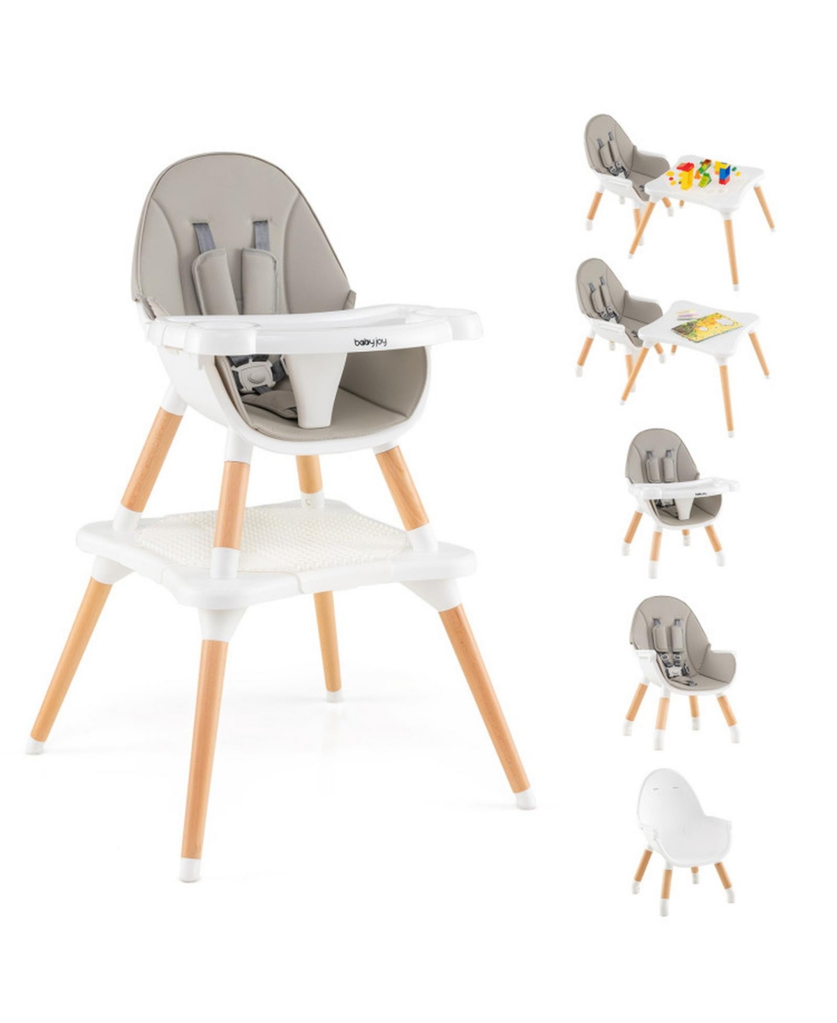 Click here for Gouun Toddler 6-in-1 Convertible Wooden High Chair... prices