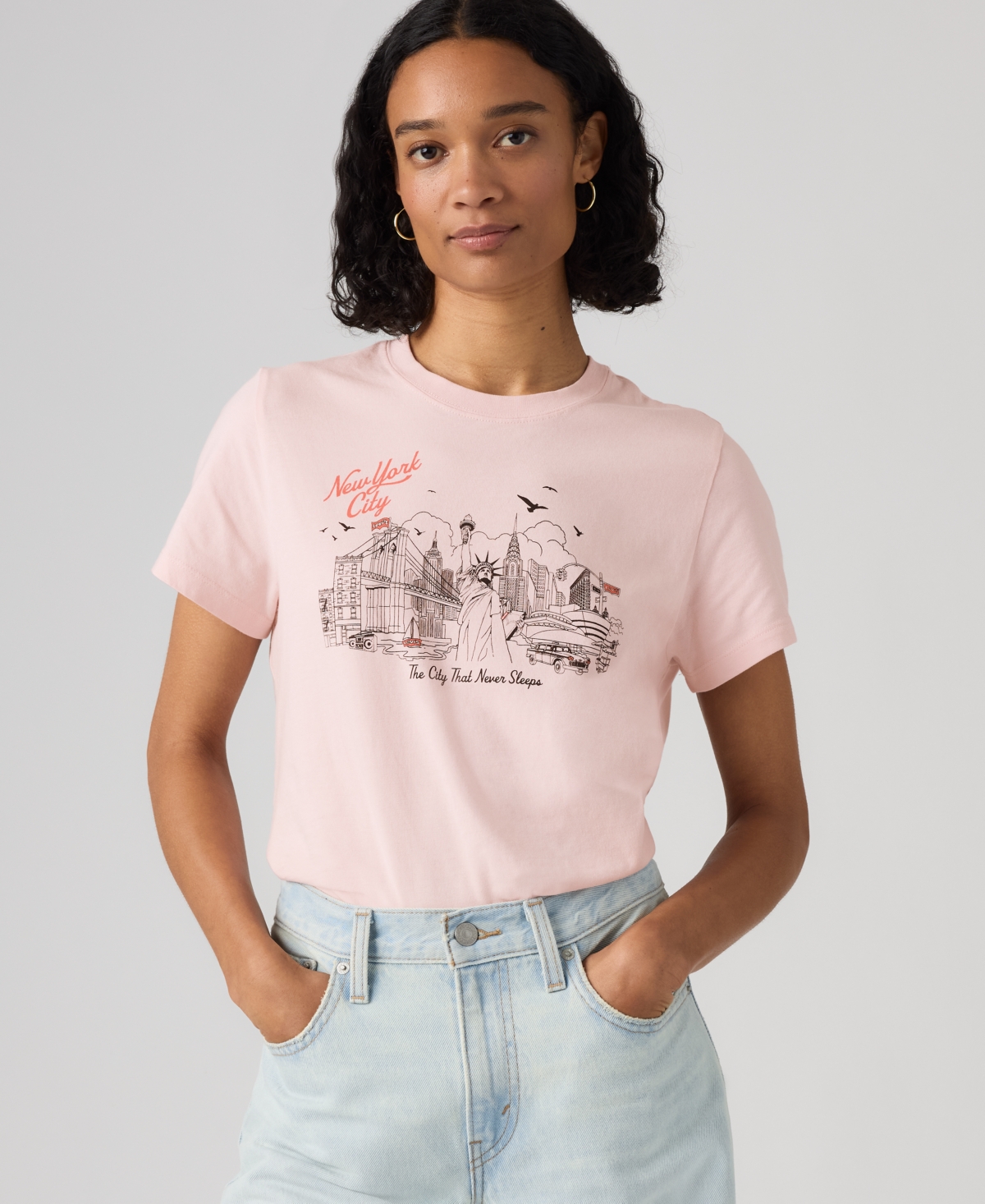 Click here for Levis Premium Womens Graphic Print Short-Sleeve T-... prices