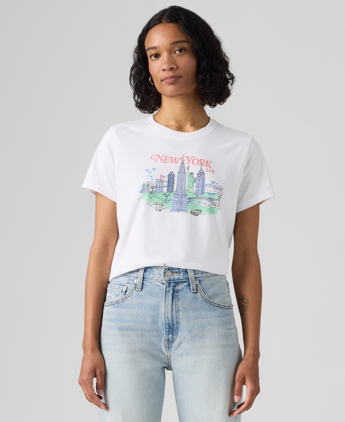 Click here for Levis Premium Womens Graphic Print Short-Sleeve T-... prices