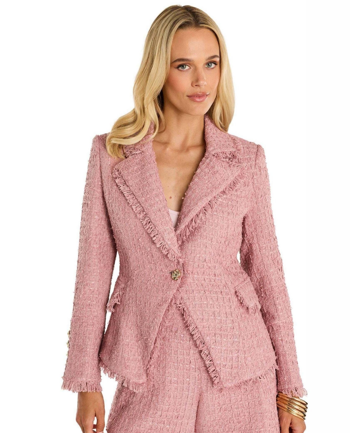Click here for The Noli Shop Womens Giselle Single Breasted Tweed... prices