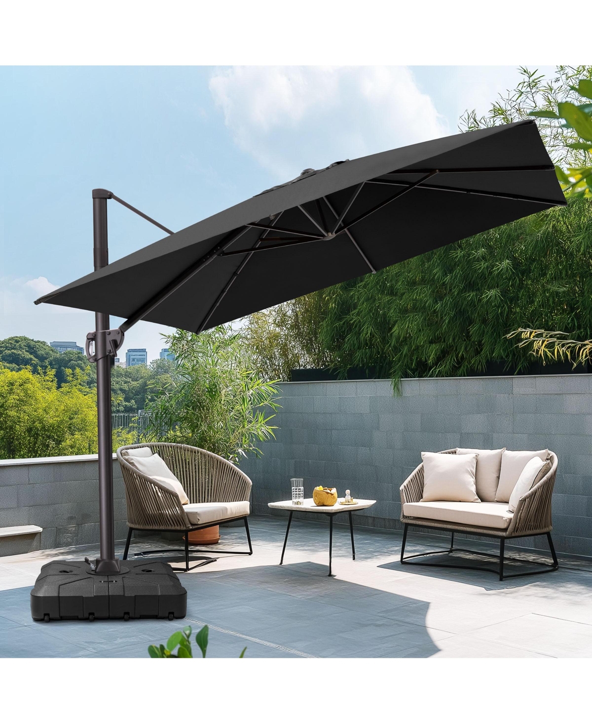 Click here for Pellebant Outdoor Patio 9X11Feet Aluminum Cantilev... prices