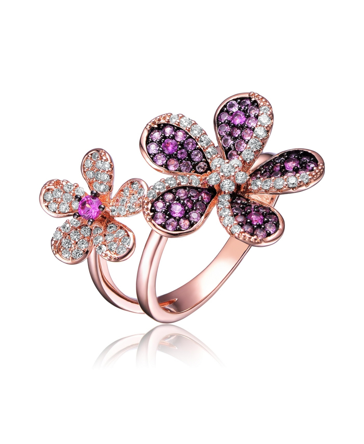 Click here for Ra 18K Rose Gold and Black Plated Multi Colored Cu... prices