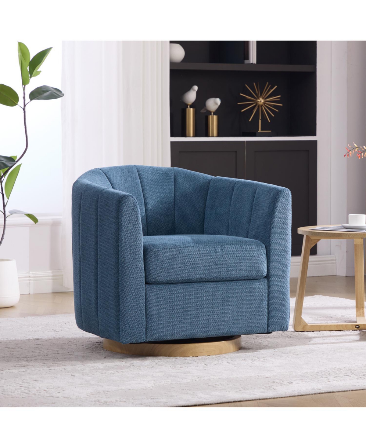 Click here for Rainsken Upholstered Chenille Swivel Barrel Chair... prices