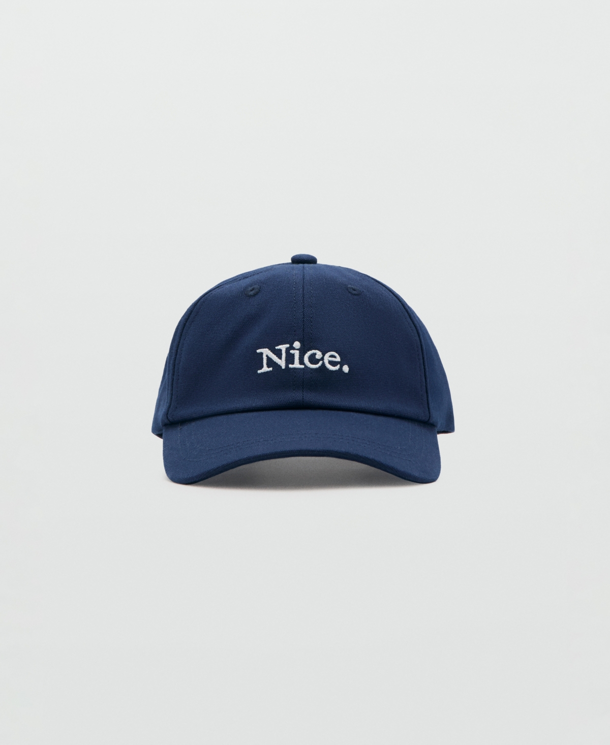 Click here for Mango Mens Embroidered Slogan Cotton Cap - Navy prices