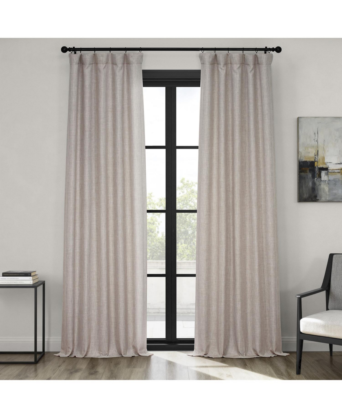 Click here for Half Price Drapes Textured Faux Linen Room Darkeni... prices