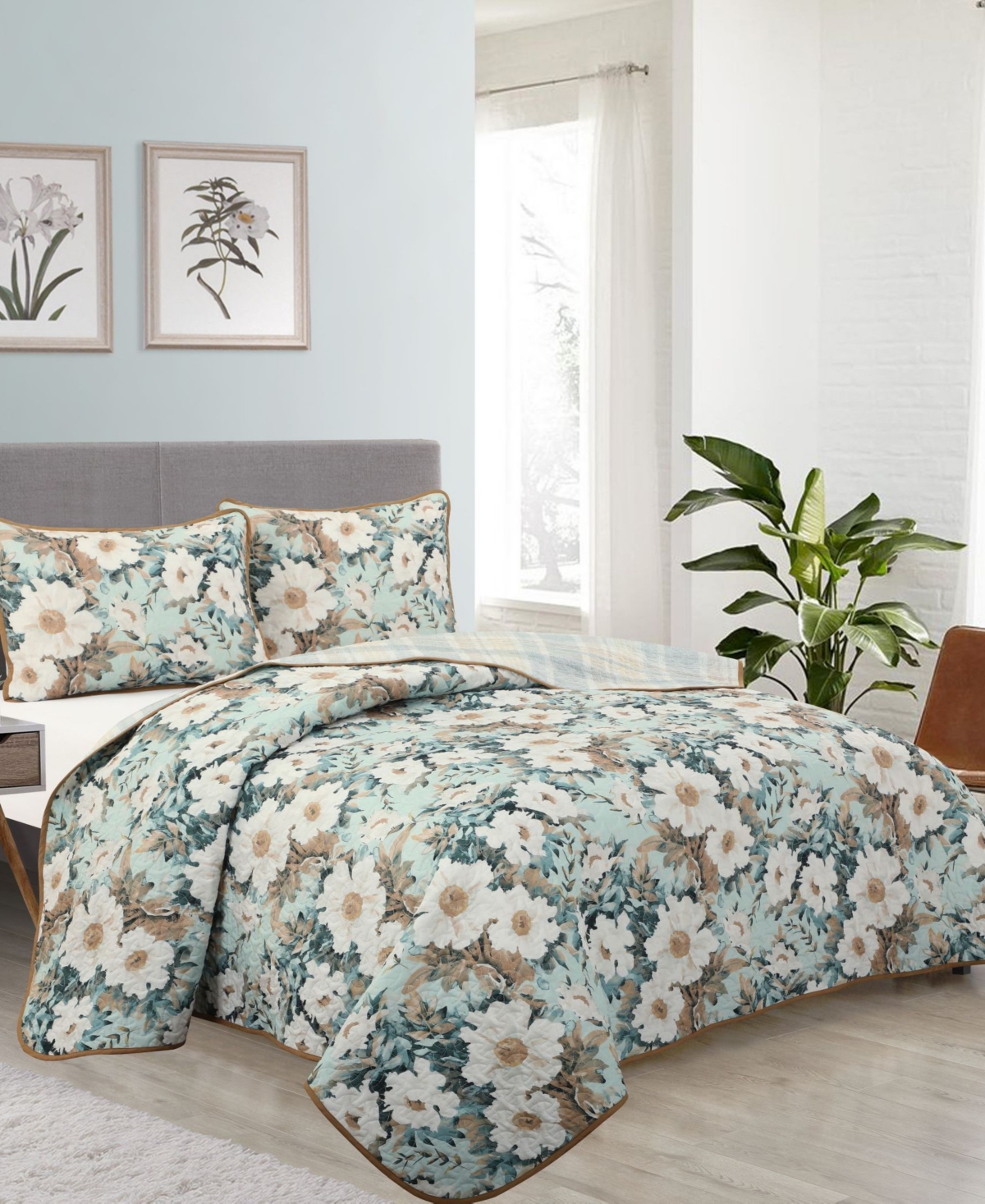 Click here for Stratford Park Rosa Floral 3-Piece Quilt Set  King... prices