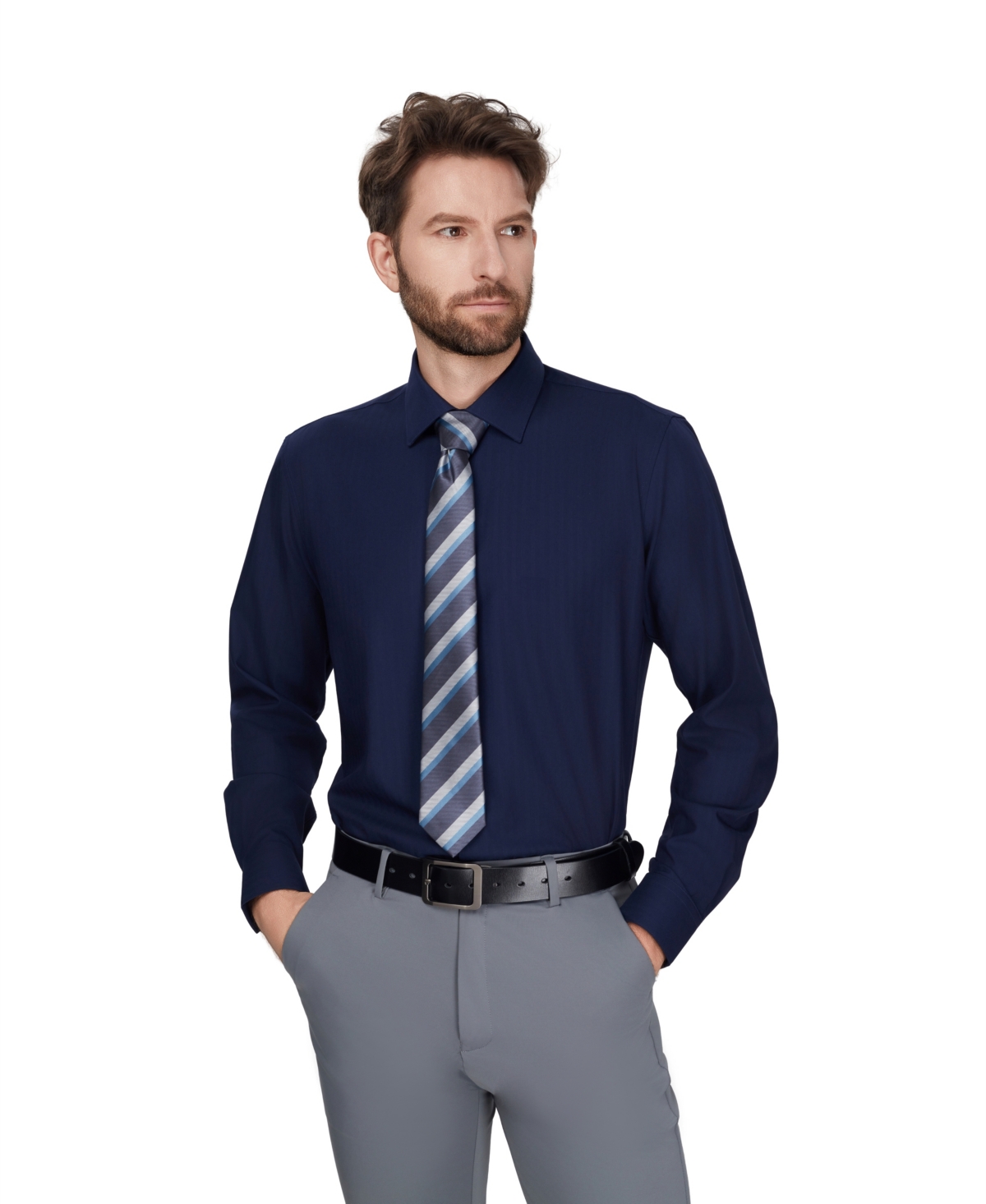 Click here for Alfani Mens Herringbone Long-Sleeve Dress Shirt  M... prices