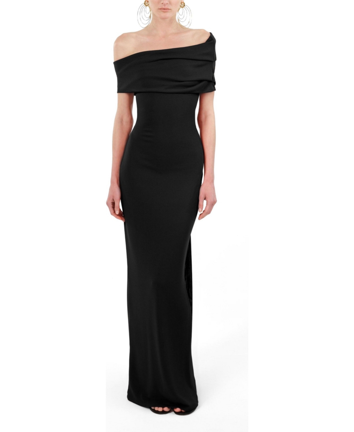 Click here for Nocturne Womens Asymmetric Strapless Maxi Dress -... prices