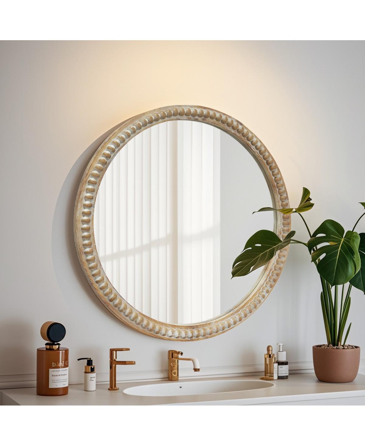 Click here for Laoties Modern Round Decorative Wall Mirror with B... prices
