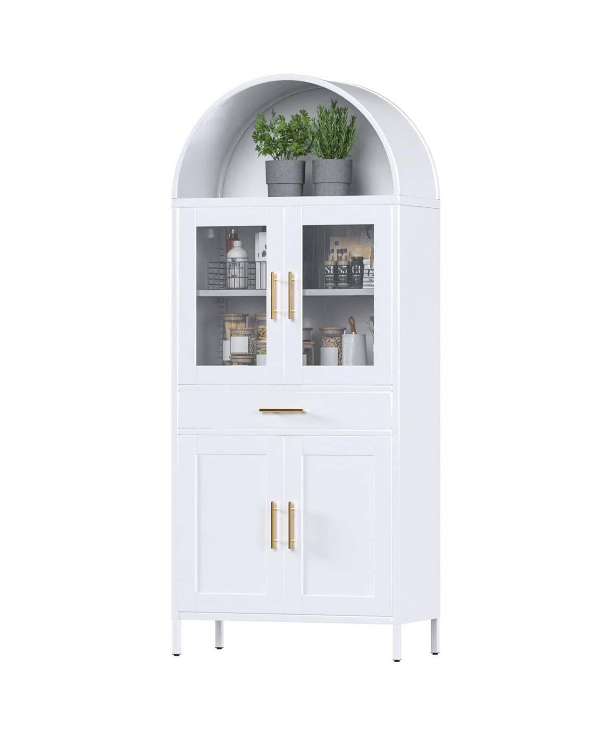 Click here for Boyel Living Farmhouse Arched Coffee Bar Cabinet... prices