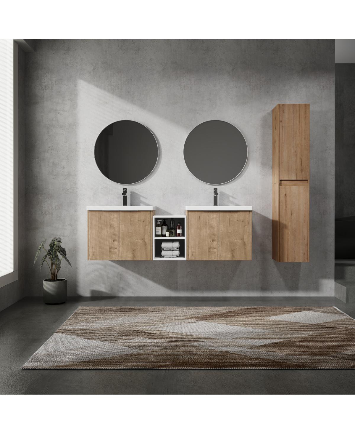 Click here for Sillysis Modern Wall Mounted Double Sink Bathroom... prices