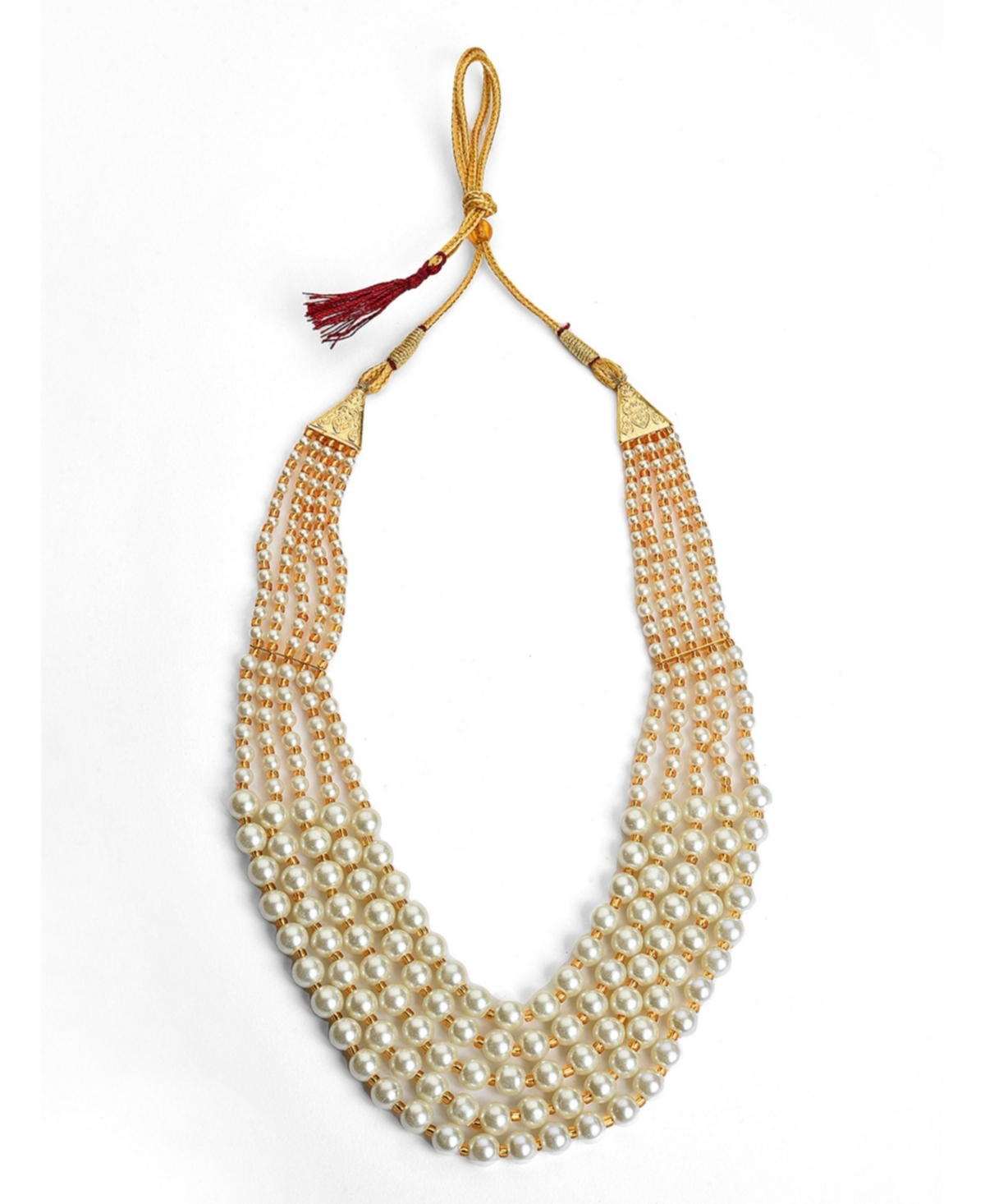 Click here for Sohi Womens Pearl White Multi-Layer Necklace - Whi... prices