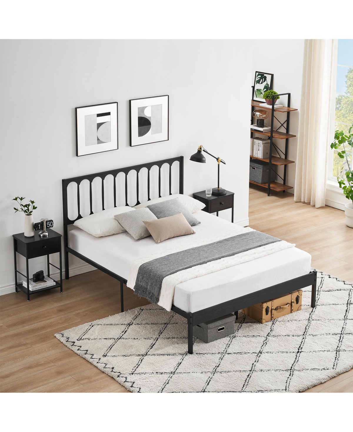 Click here for homfan Platform Bed Frame  Heavy Duty Metal Bed Fr... prices