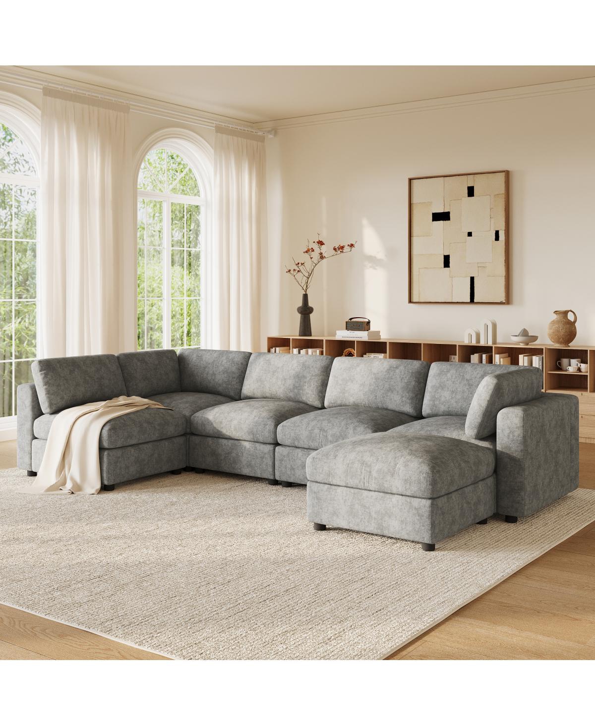 Click here for Streamdale Furniture Modular U-Shaped Chenille Sec... prices
