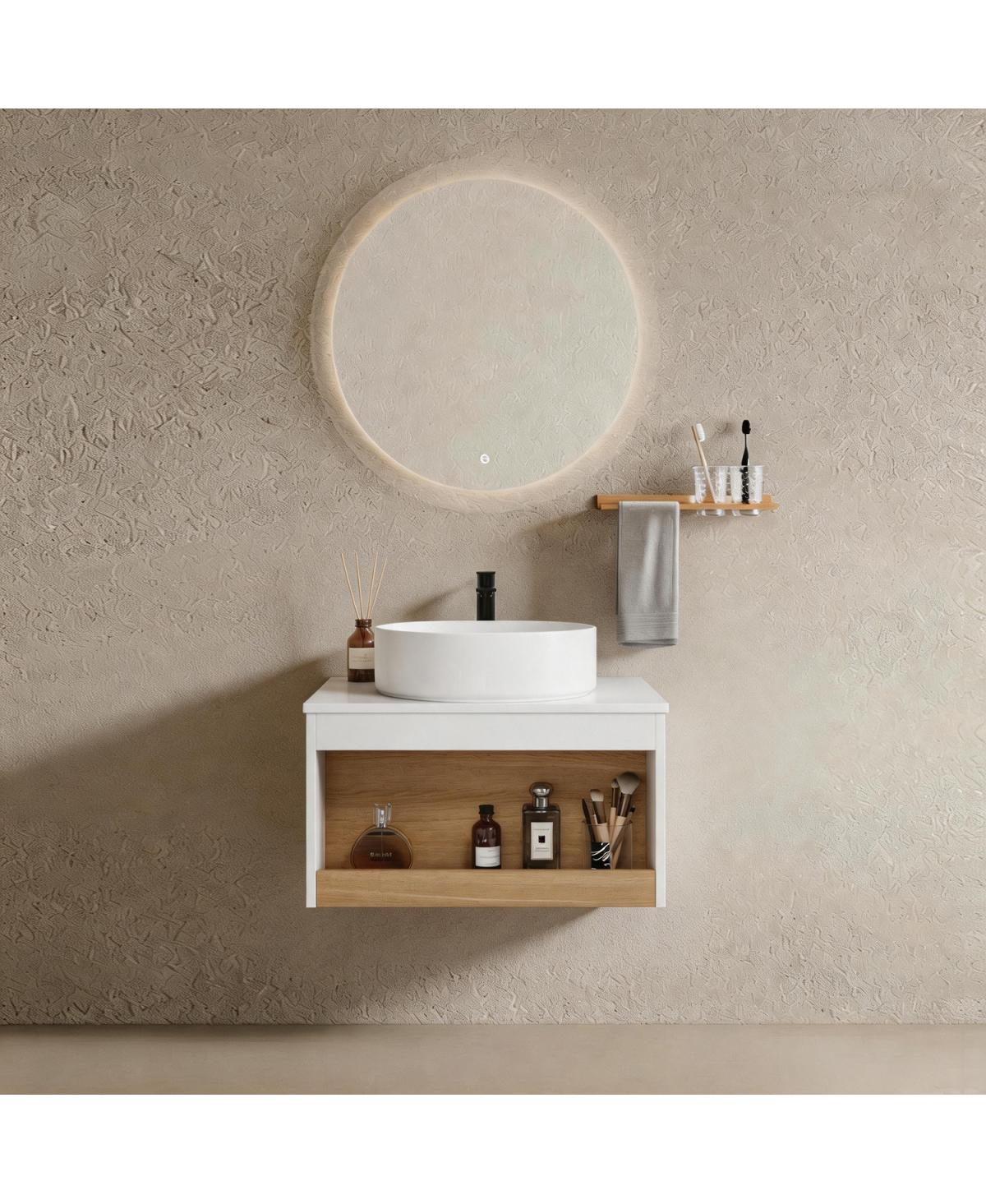 Click here for Sillysis 23.6 Inch Wall Mounted Bathroom Vanity wi... prices