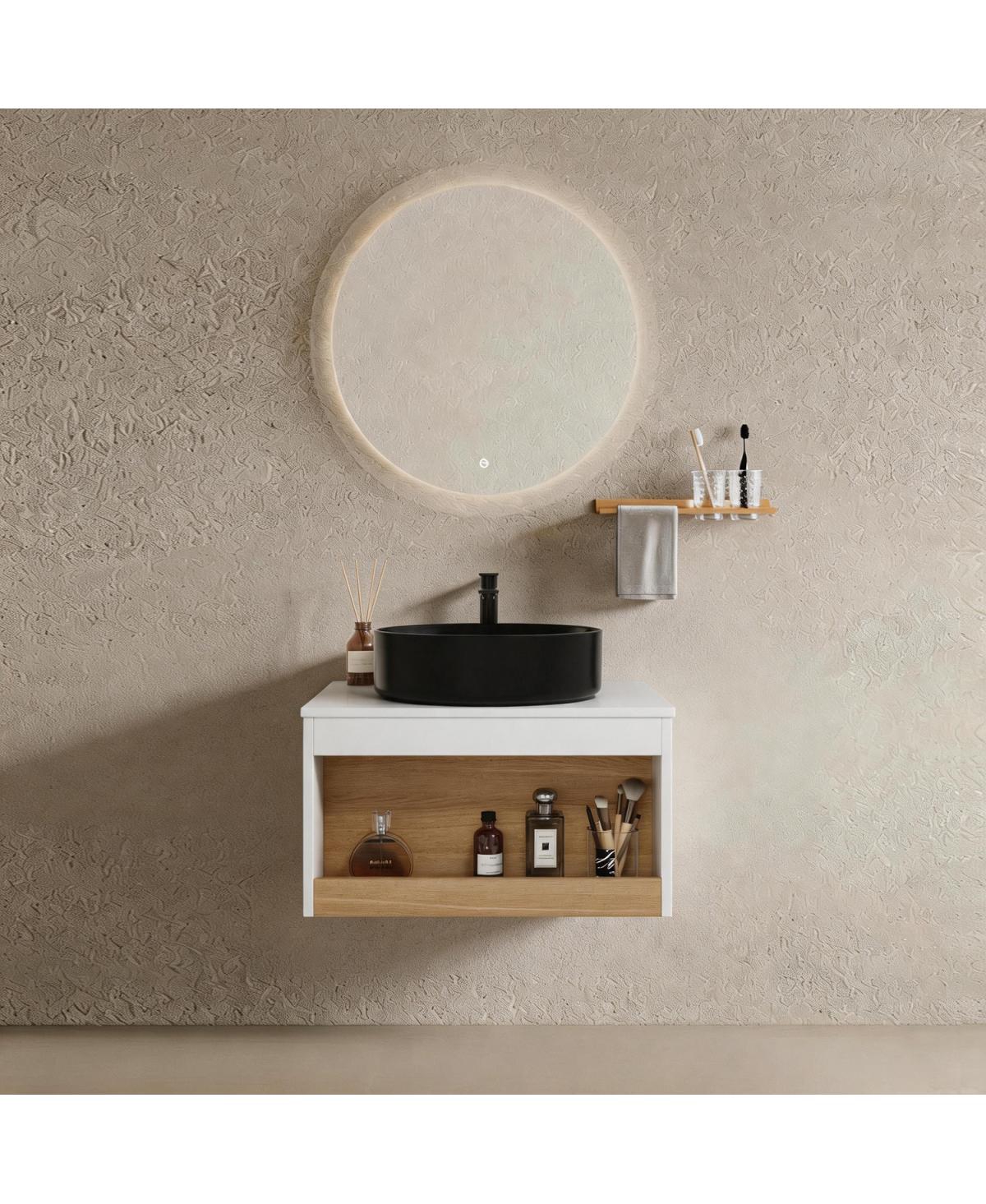 Click here for Sillysis 23.6 Inch Wall Mounted Bathroom Vanity wi... prices