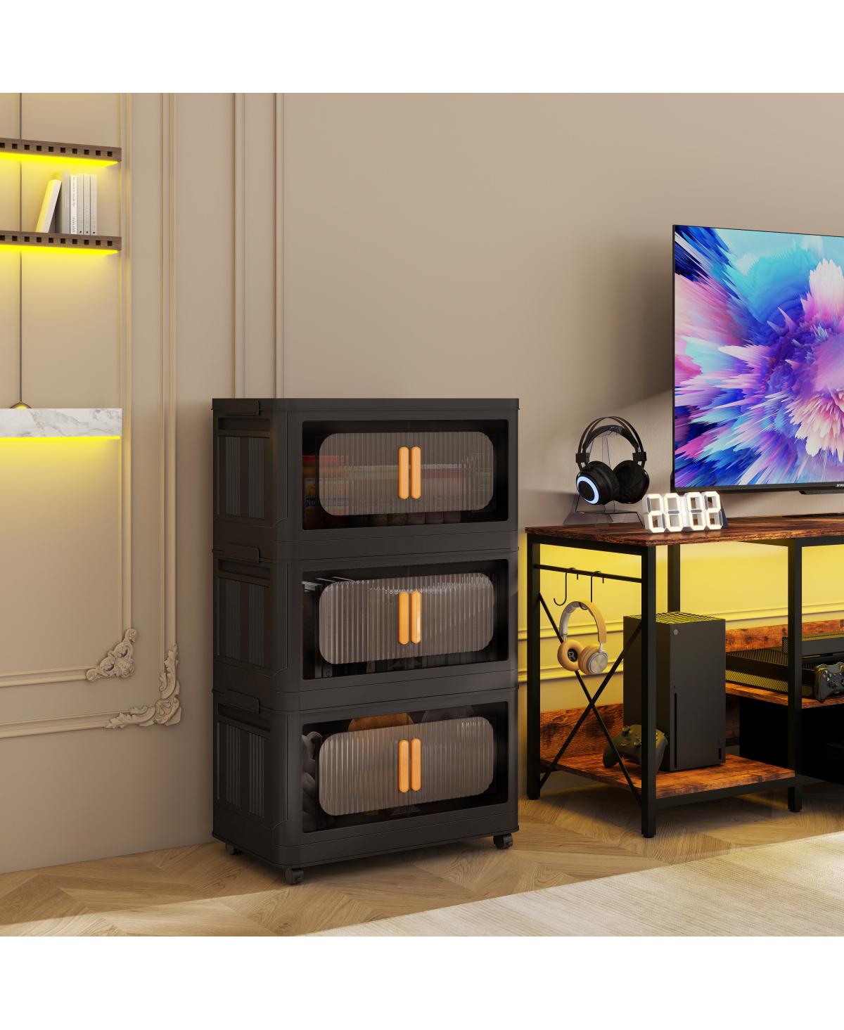 Click here for Streamdale Furniture 3-Tier Foldable Storage Cabin... prices