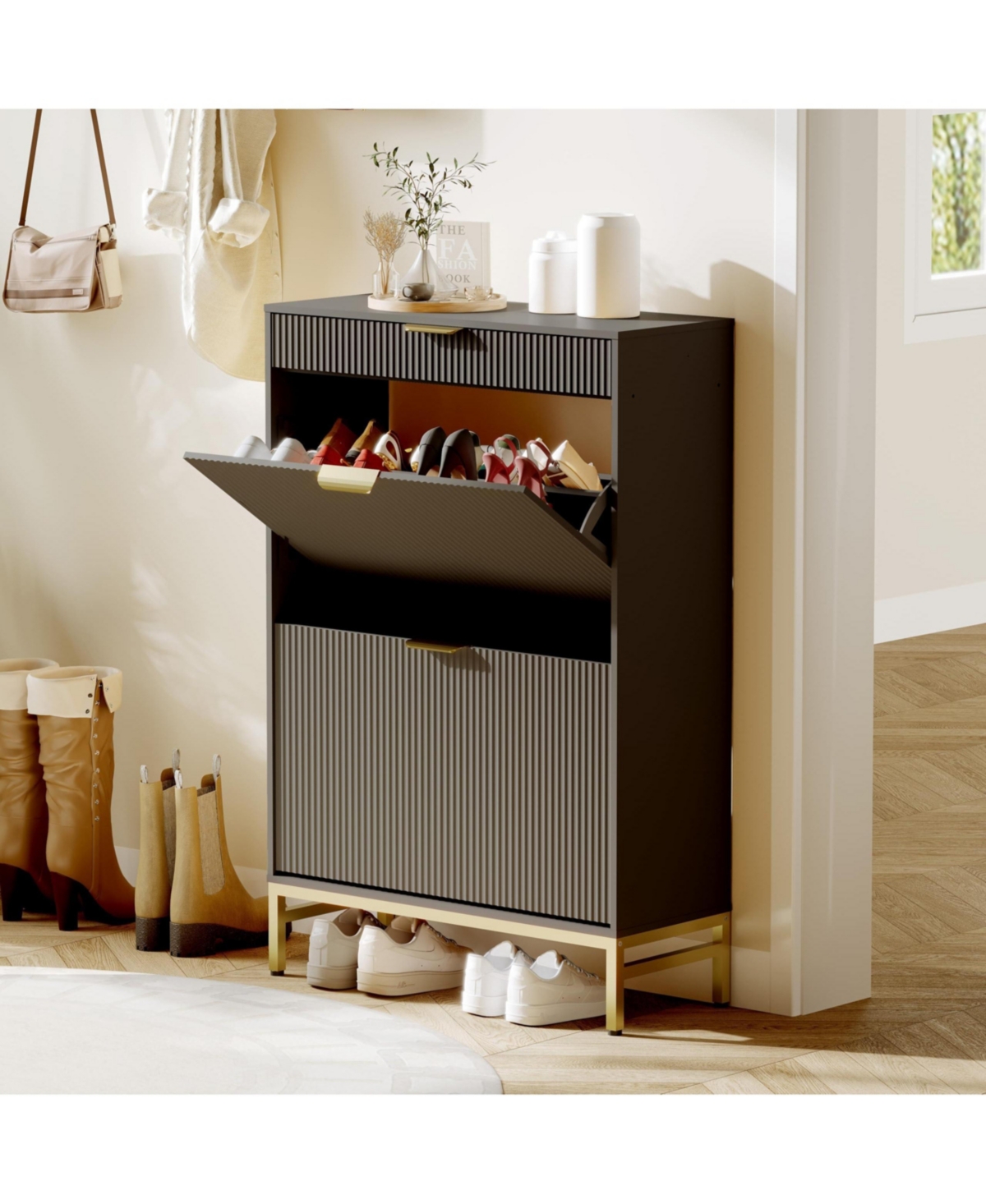 Click here for homfan Narrow Shoe Cabinet Storage for Entryway  M... prices