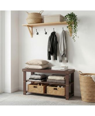 Click here for Homfan 3 Tier Bamboo Shoe Rack Bench 27.56 Long En... prices