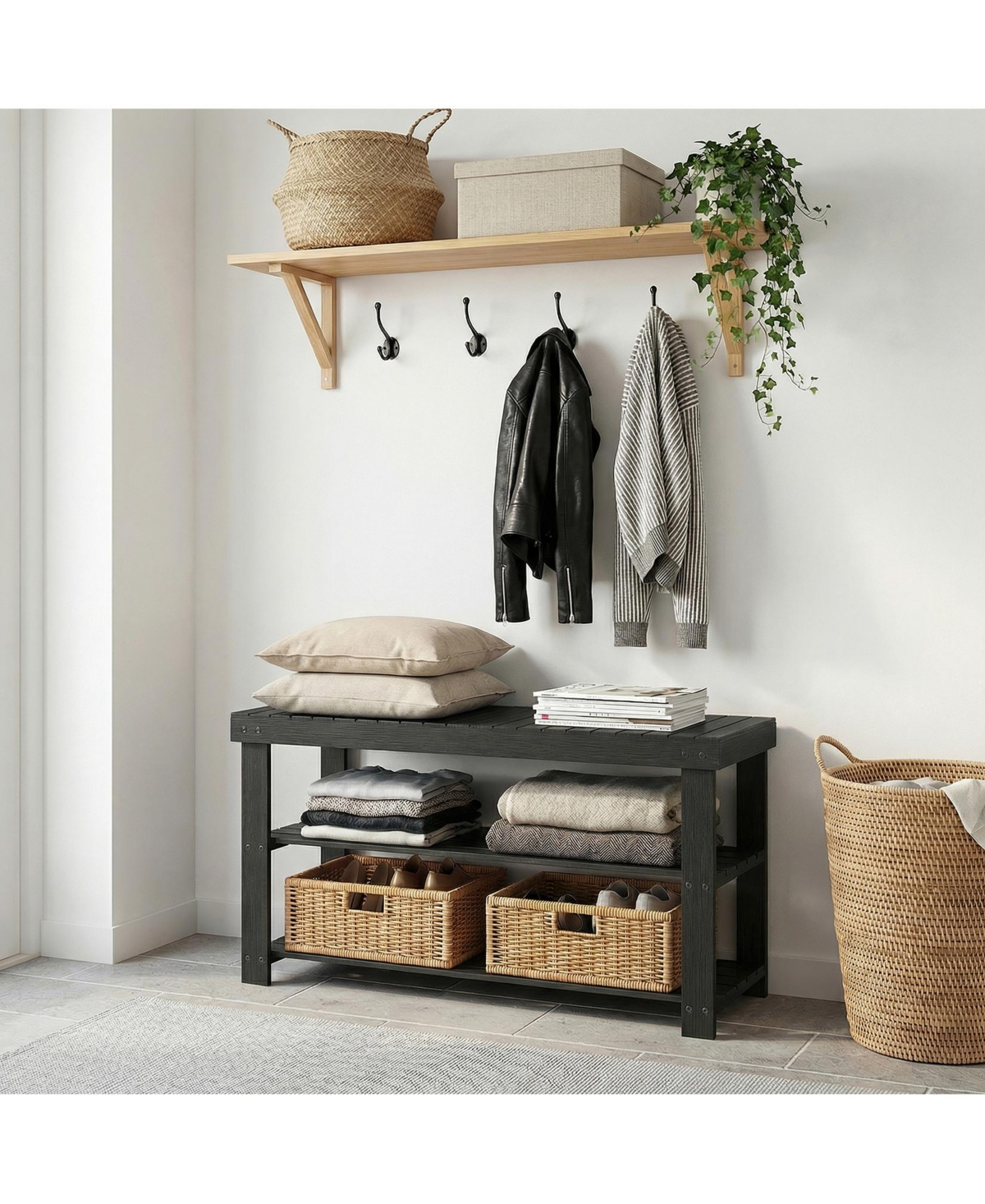 Click here for homfan 3-Tier Bamboo Shoe Rack Bench  27.56 Long E... prices