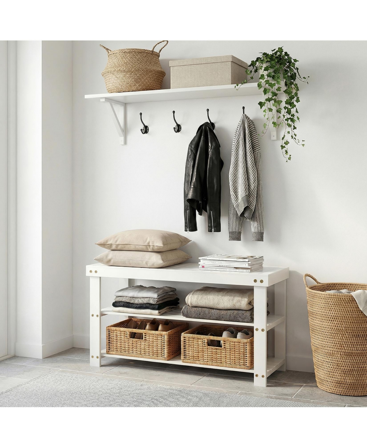 Click here for homfan 3-Tier Bamboo Shoe Rack Bench  27.56 Long E... prices