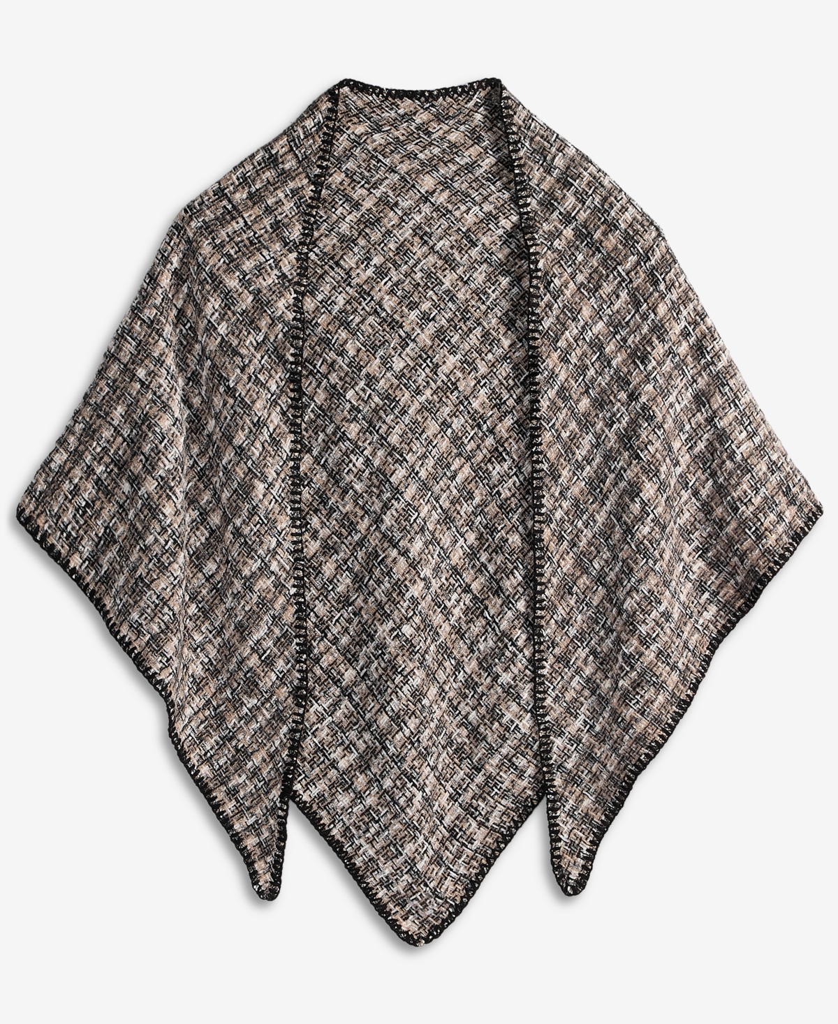Click here for Style & Co Womens Chenille Space-Dye Triangle Blac... prices