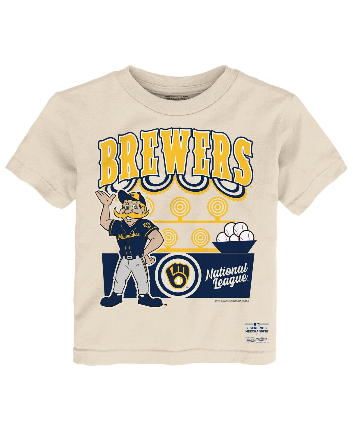 Click here for Mitchell & Ness Toddler Cream Milwaukee Brewers St... prices
