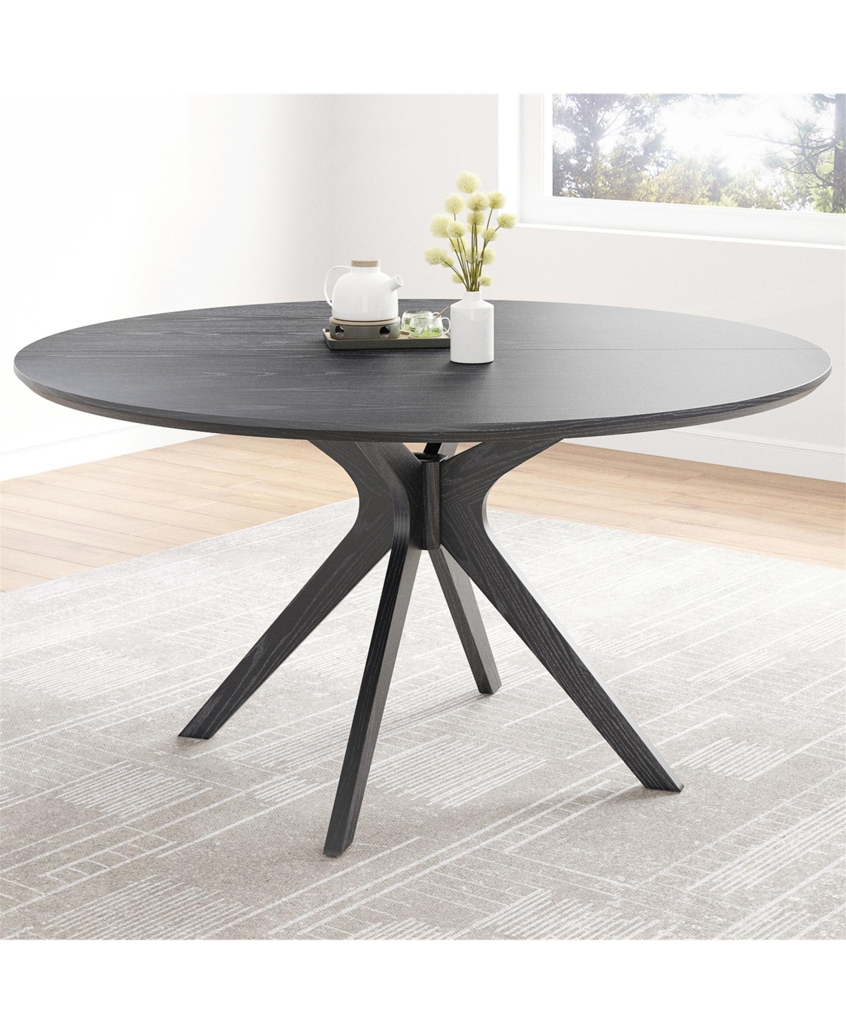 Click here for Clihome 47.2 Solid Wood Round Dining Kitchen Table... prices
