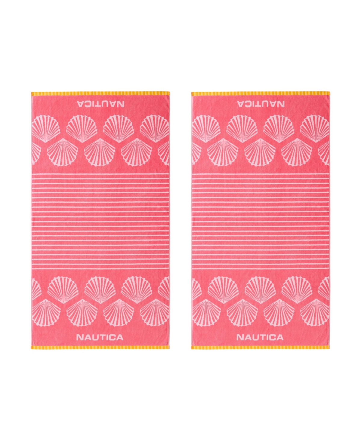 Click here for Nautica Shell Border Yarn Dyed Cotton 2-Piece Beac... prices