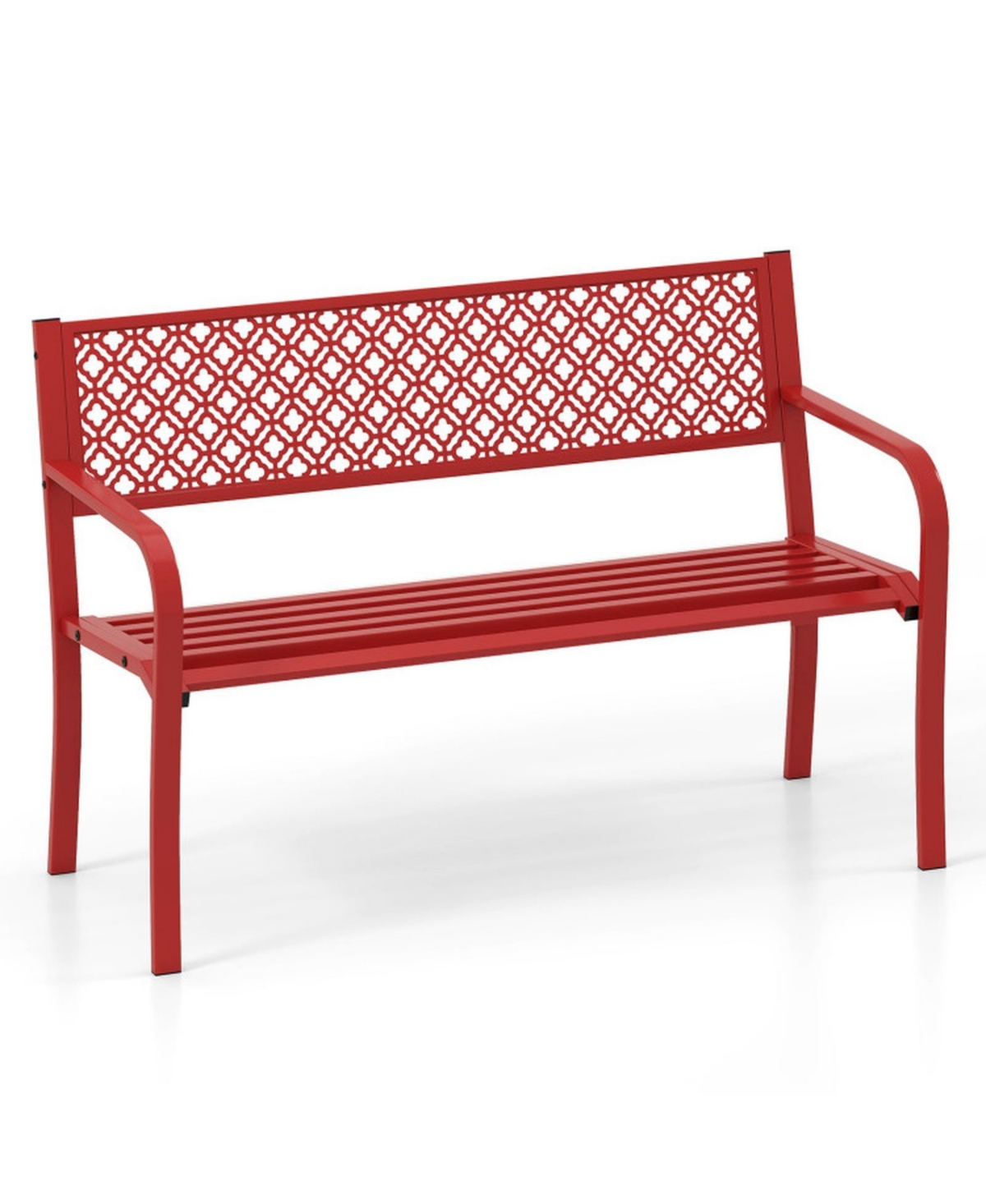 Click here for Gouun 50 in Outdoor Garden Metal Bench with Geomet... prices