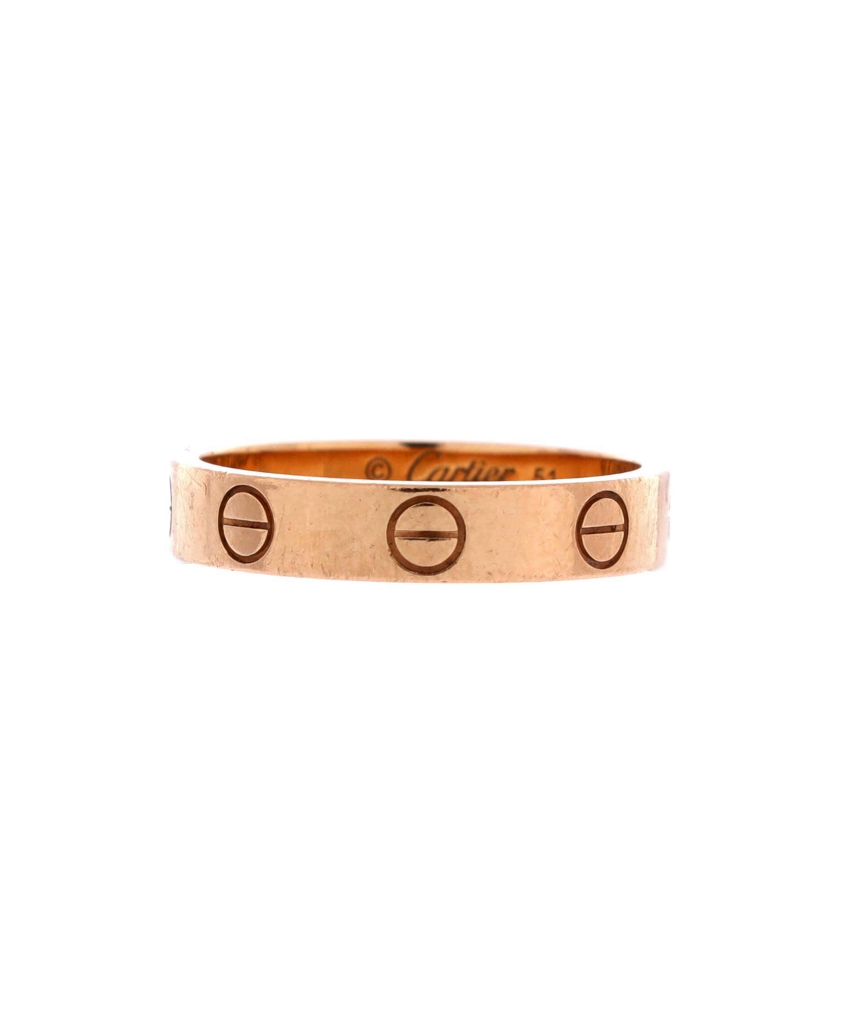 Click here for Pre-Owned Cartier Love Wedding Band Ring - 18k ros... prices
